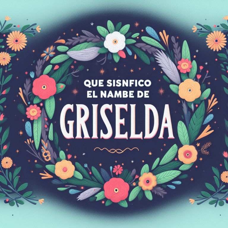 Qué significa Grisel y cuál es el origen de Griselda